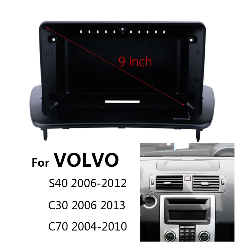 9-Inch-Car-Radio-Fascia-For-VOLVO-C30-C70-S40-Auto-Audio-Stereo-Dash ...