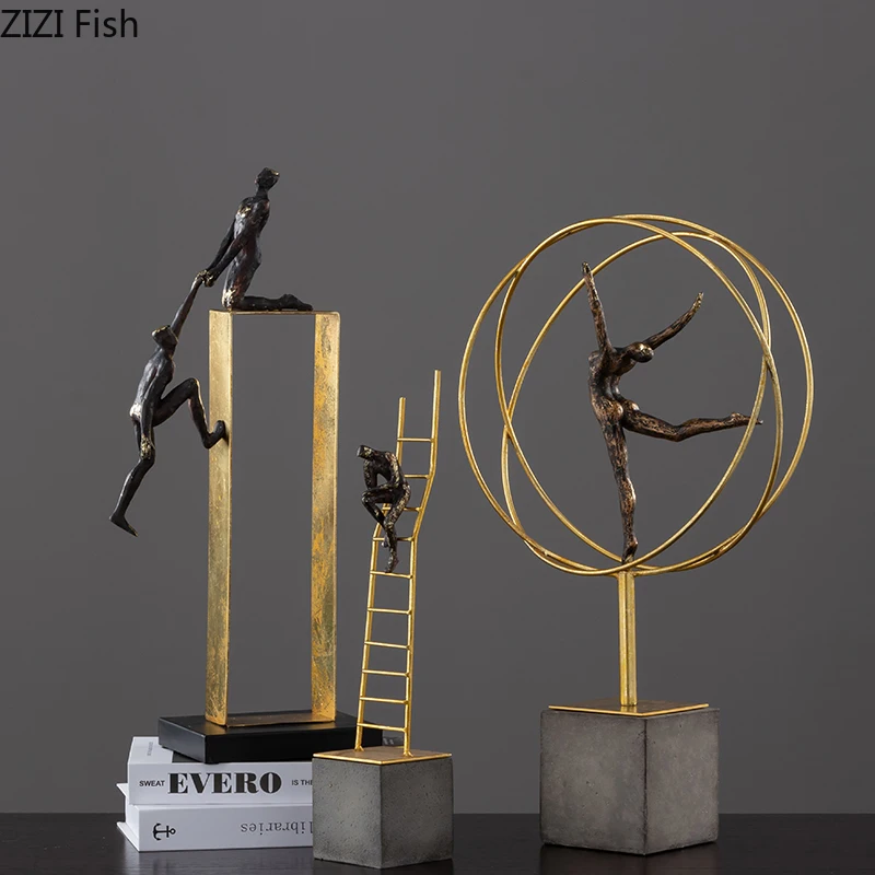 Creative Resin Gymnast Art Sculpture Decoration Desktop Exquisite ...