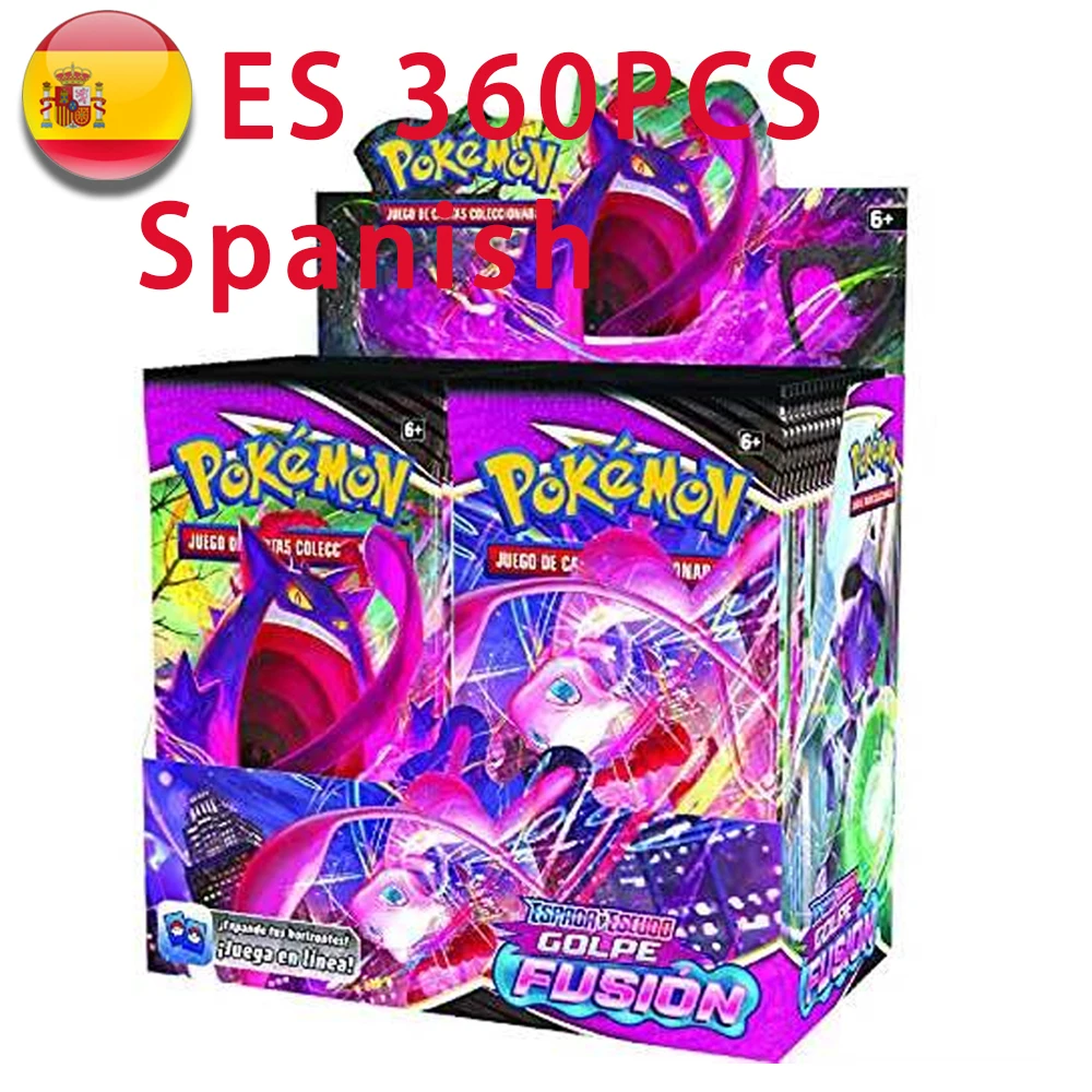 Es 2021 Newest Spanish Pokemon Cards 360pcs Pokémon Tcg Fusion Dark Ablaze Booster Box Trading