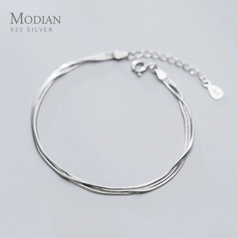 Modian-Simple-Three-Layer-Snake-Bone-Chain-for-Women-925-Sterling ...