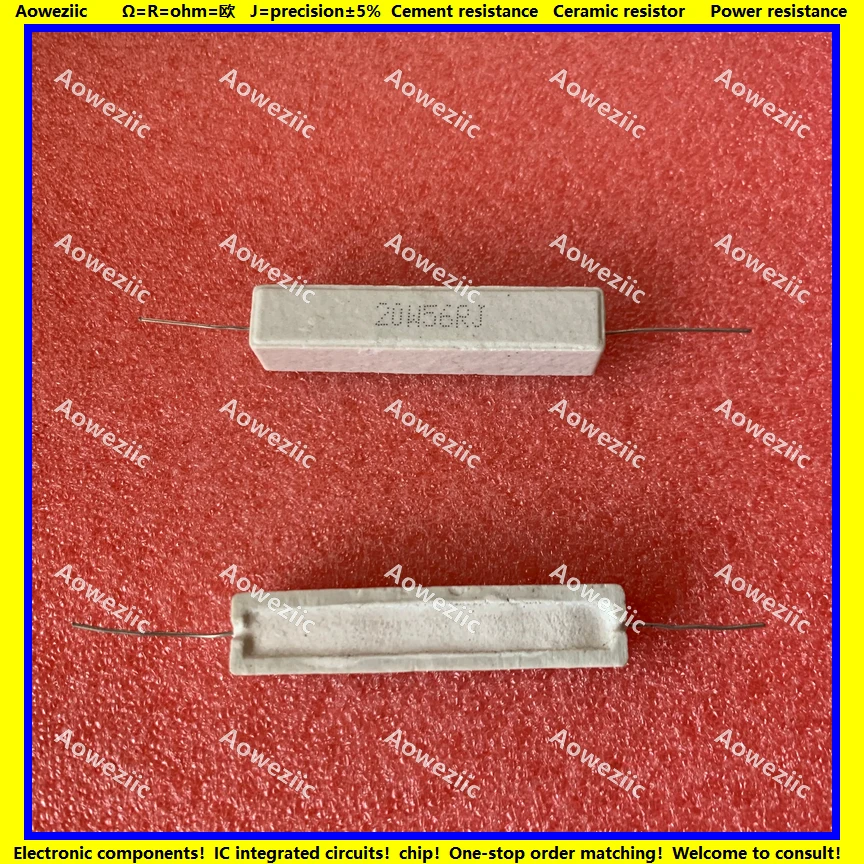 10Pcs RX27 Horizontal cement resistor 20W 56 ohm 20W 56R 56RJ 20W56RJ ...