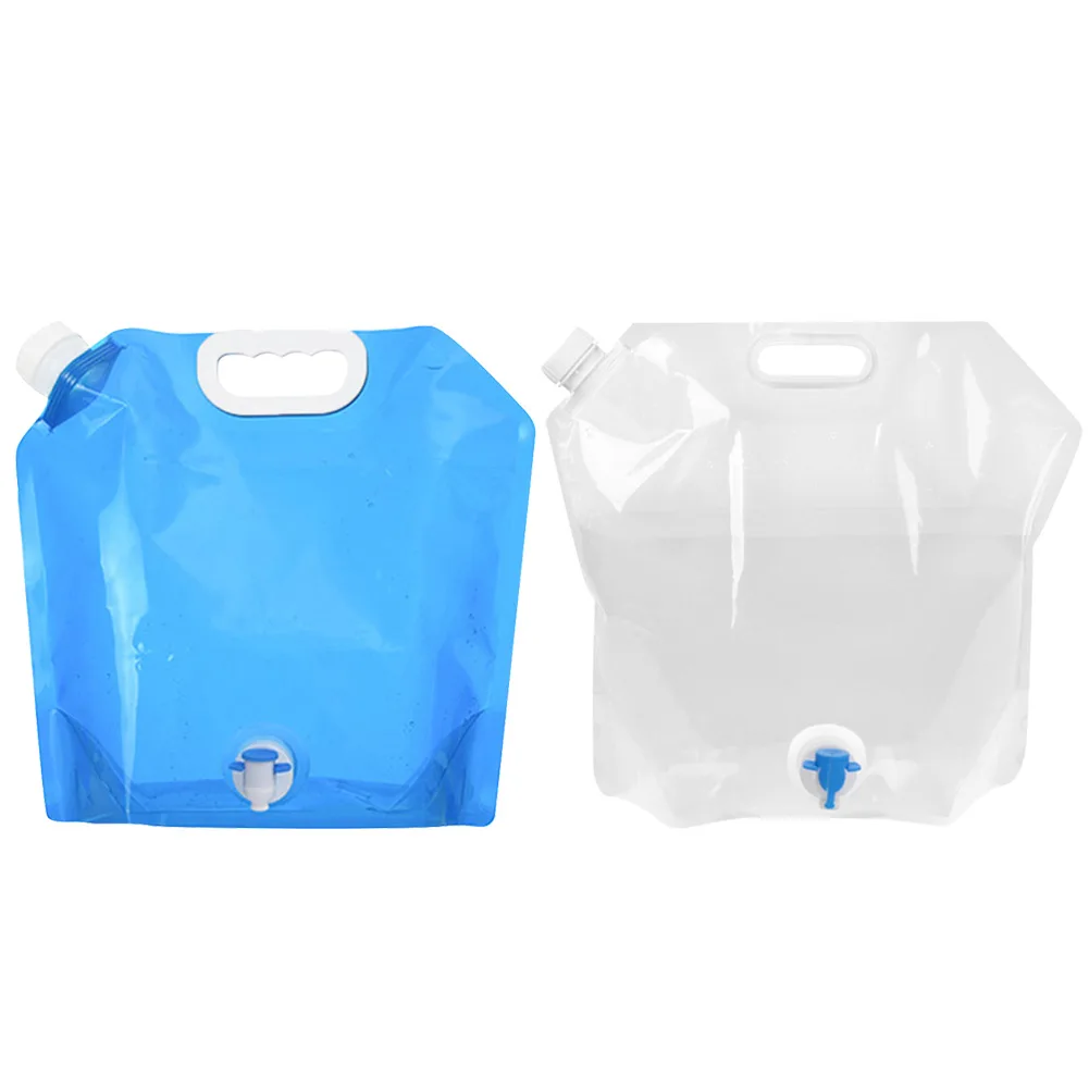 Poche eau,Sacs d'eau pliables d'extérieur 5L-10L,Kit de transport de boissons - Type 10L White ...