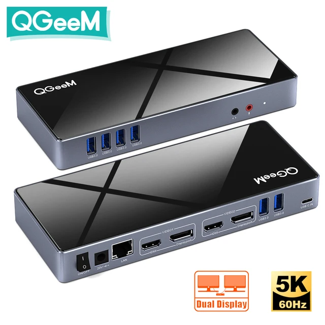 QGeeM 15-IN-1 USB Hub 3.0 Docking Station for Macbook Pro Xiaomi ...