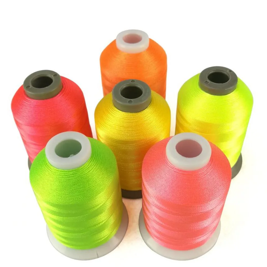 6 Neon Colors Machine Sewing Embroidery Threads 1100 Yds Each For Hand ...