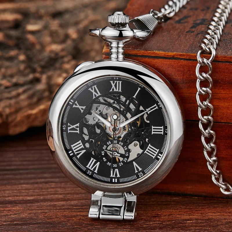 Gorben-Transparent-Cover-Automatic-Mechanical-Pocket-Watch-Men-Retro ...