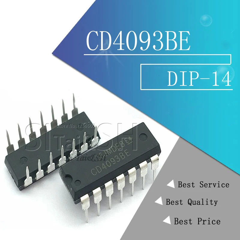 10PCS CD4093BE HCF4093BE DIP14 CD4093 DIP 4093 DIP 14 4093BE new and ...