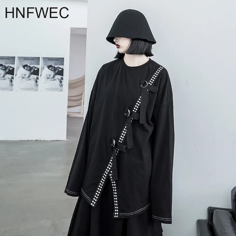 Autumn Winter 2020 Loose Fit Side Split Bandage Sweatshirt New Round ...