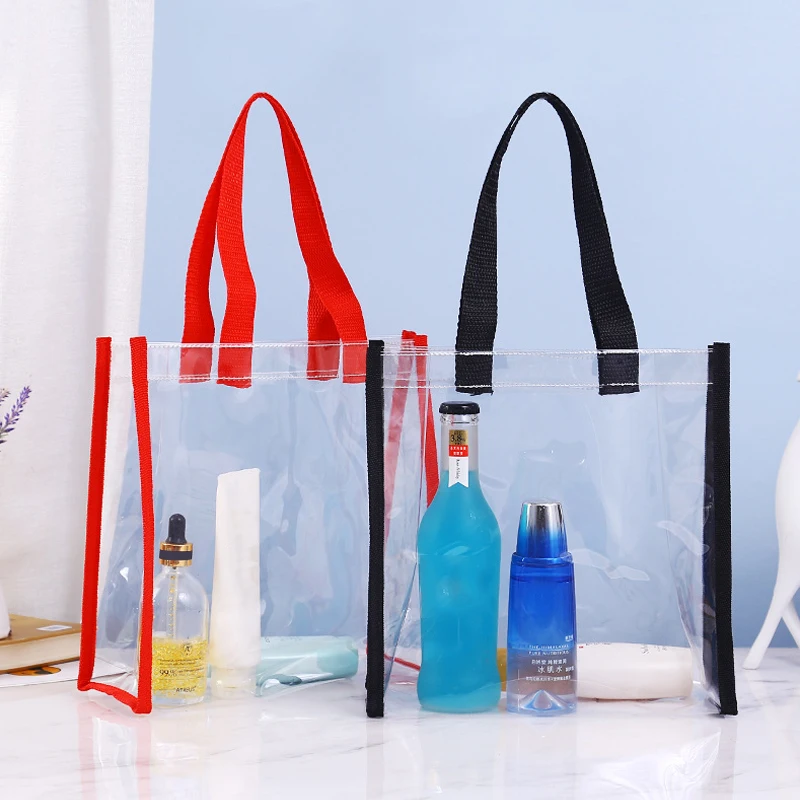 PVC-Transparent-Gift-Bags-with-Handles-Waterproof-Gift-Packaging-Bag ...