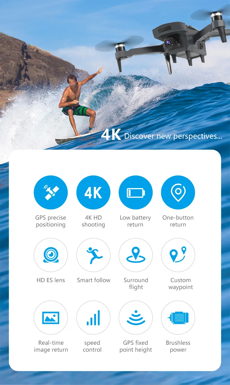 K20 Foldable Professional Drone with GPS and 5G 4K Camera - Drone Desire