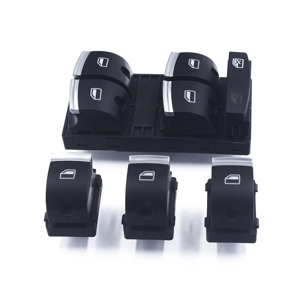 New Chrome Master Window Switch Control Button For Audi A3 8P A6 S6 RS6 ...