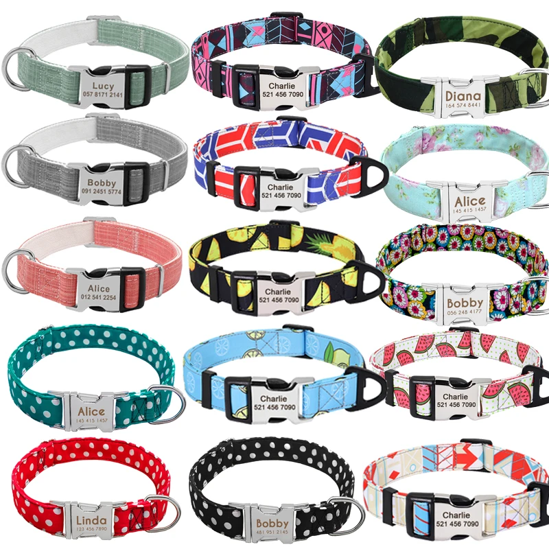 Custom-Nylon-Dog-Collar-Fashion-Print-Dog-Collars-Customized-Puppy-Pet ...