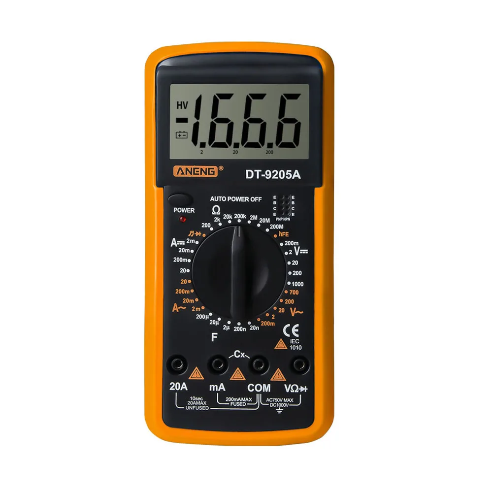 LCD Display Digital Multimeter Alternating/Direct Voltage Current ...