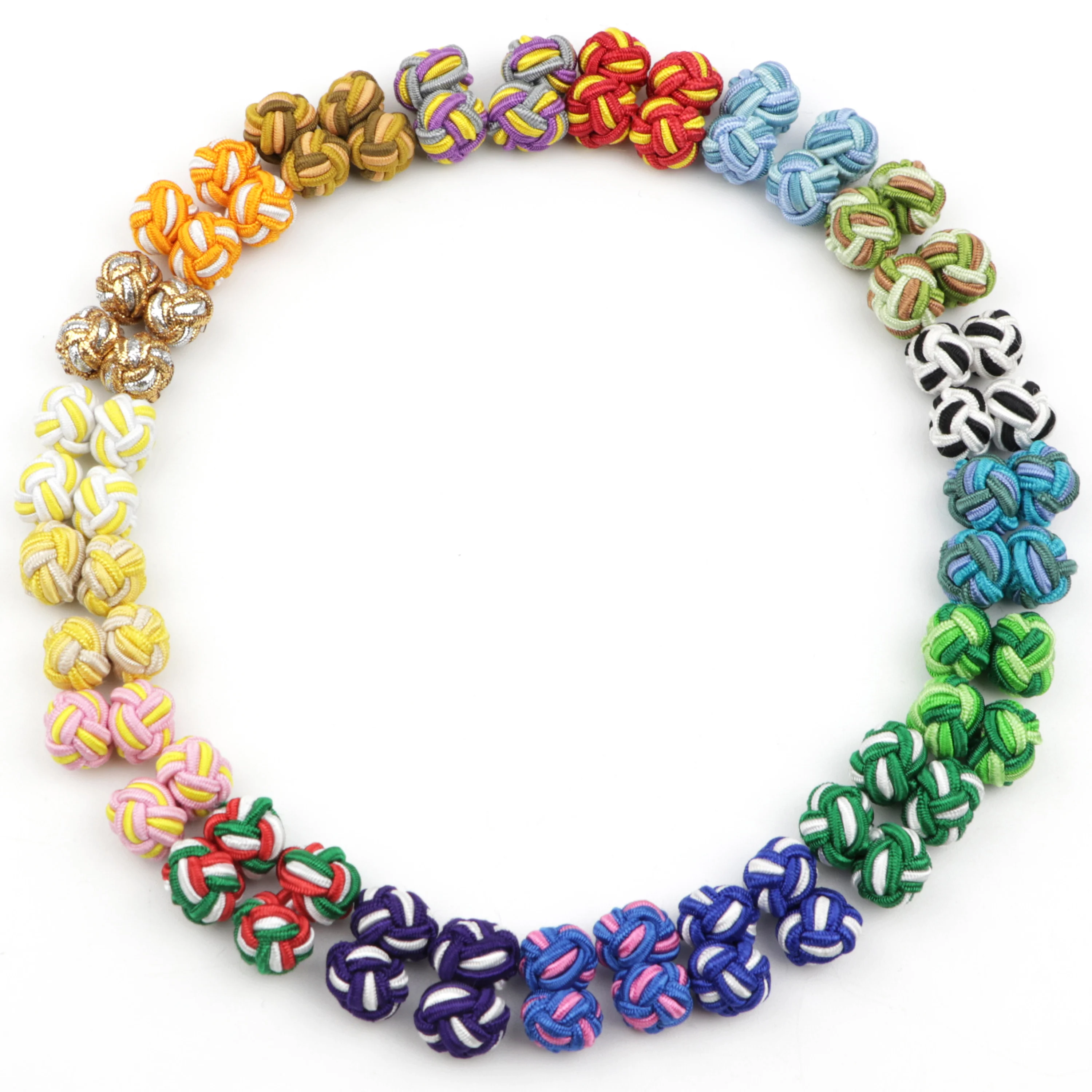 Colorful-Double-Rope-Ball-Knot-Cufflinks-Novelty-Mixed-Braided-Handmade ...