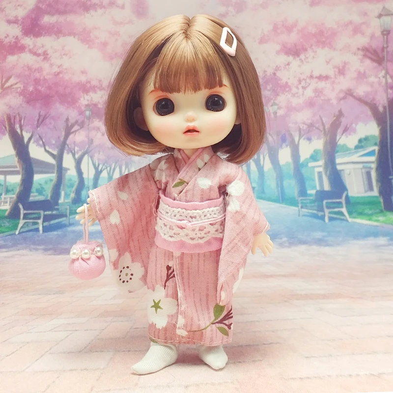 Toys Sakura Cherry Blossoms Pullip Doll Dress Clothing Obitsu Toys ...