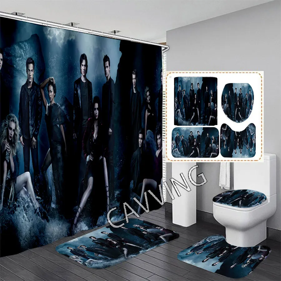 The-Vampire-Diaries-3D-Printed-Shower-Curtain-Waterproof-Bathroom-Curtain-Anti-slip-Bath-Mat-Set ...