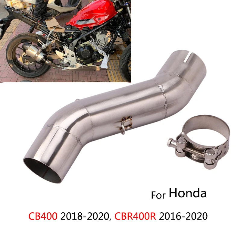 Mid Pipe for Honda 2016-2020 CBR400R CB400R Motorcycle Exhaust Pipe ...