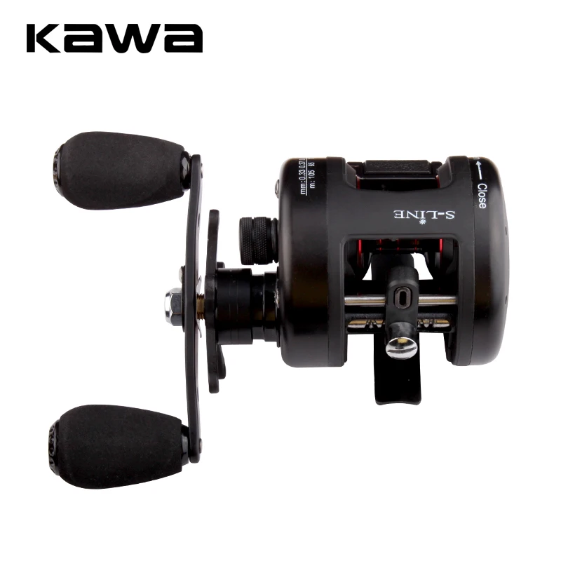 KAWA Fishing Reel Cast Drum Wheel Bait Casting Reel Max Drag 6kg 9+1 ...