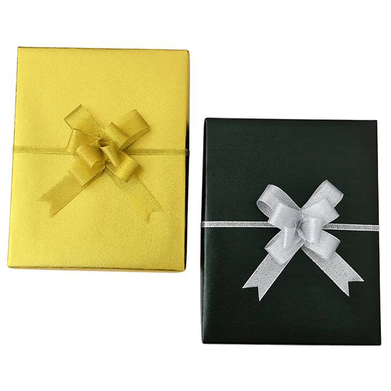 Fashion Glitter Powder Bow Hand Pull Ribbon Golden Silver Shiny Party ...