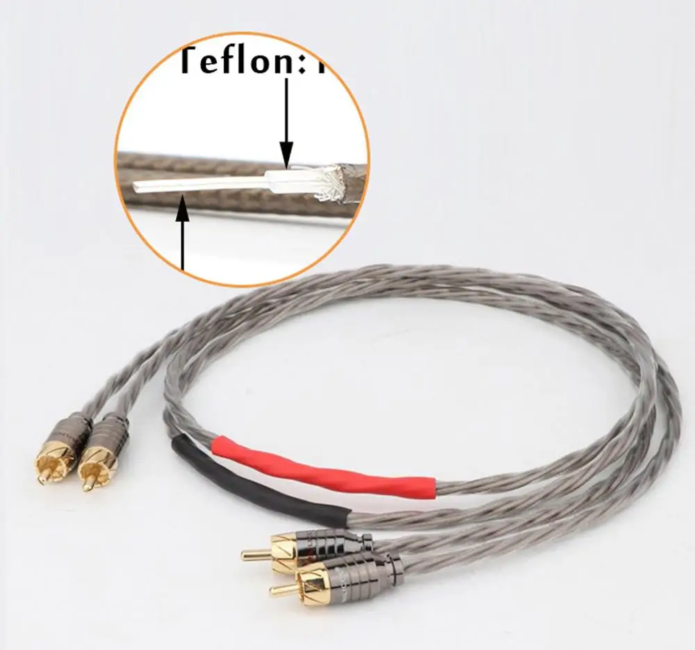 HIFI Odin Silver Plated RCA Interconnect Cable RCA to RCA Audio Cable ...