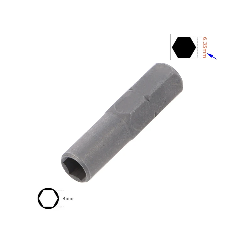 Micro Bit 4mm To 1/4" Hex Short Insert Bit Adapter, 1/4" Bit Socket To ...