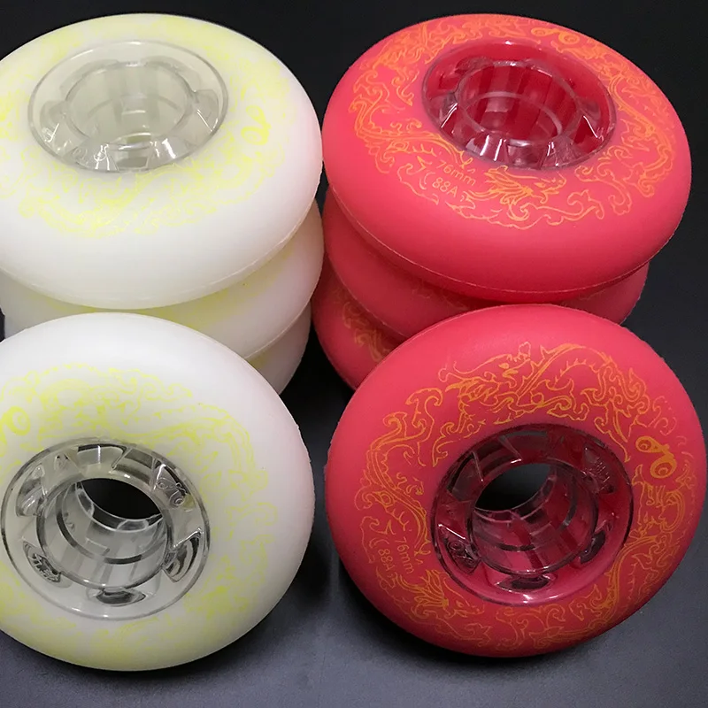4 Pcs/lot Inline Skates Wheels 88a Sliding Skating Wheel For Seba Hv Hl ...