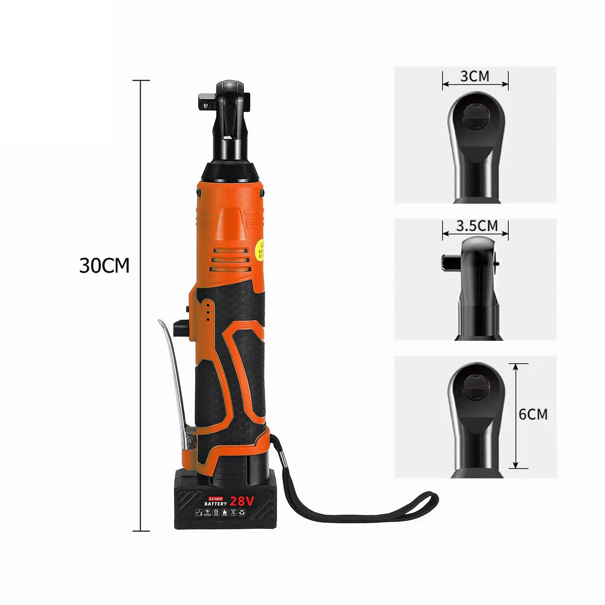 12V/18V/28V Electric Wrench Ratchet Wrench Right Angle wrench Kit ...