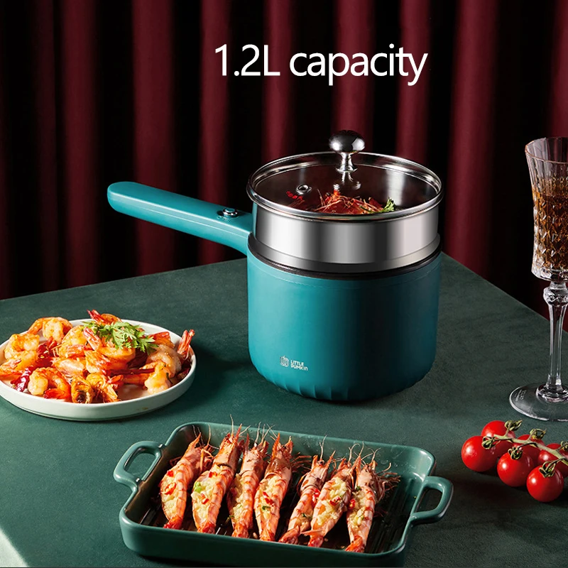 1.2L Electric Cooking Pot Portable Multi-cooker Rice Cooker Hotpot ...