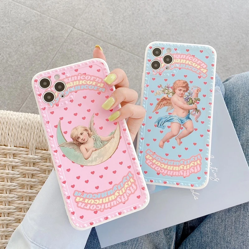 New cute baby Cupid angel love soft silicon phone case for apple iphone ...