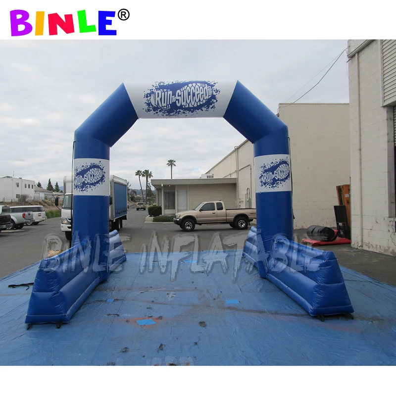 China-Supplier-Inflatable-Finish-line-with-blue-chutes-Gantry-City ...