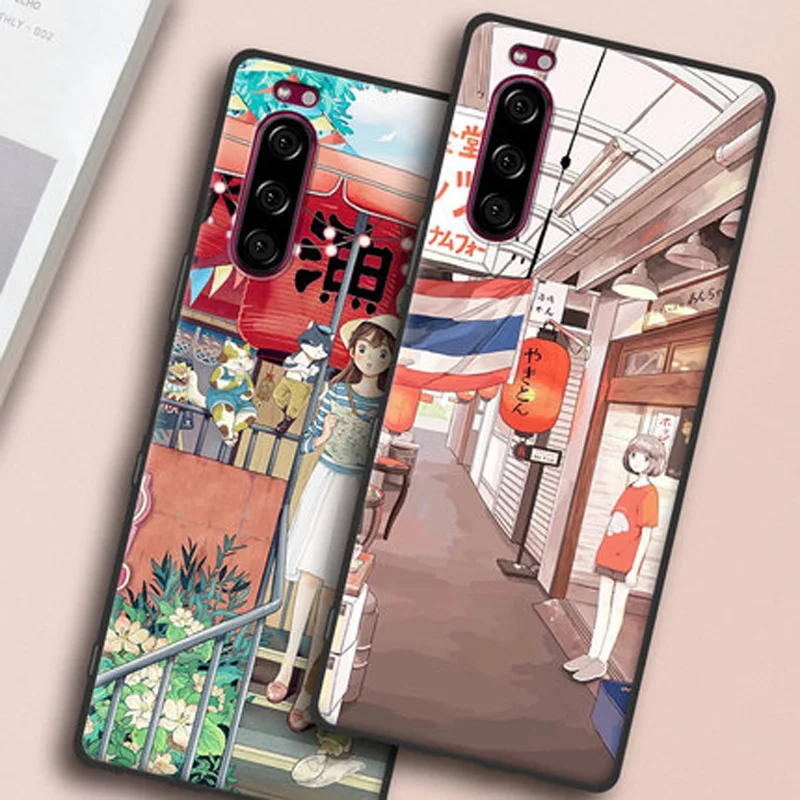 Full Cover Case For Sony Xperia 5 Case Luxury Hd Cartoon Painted Soft ...