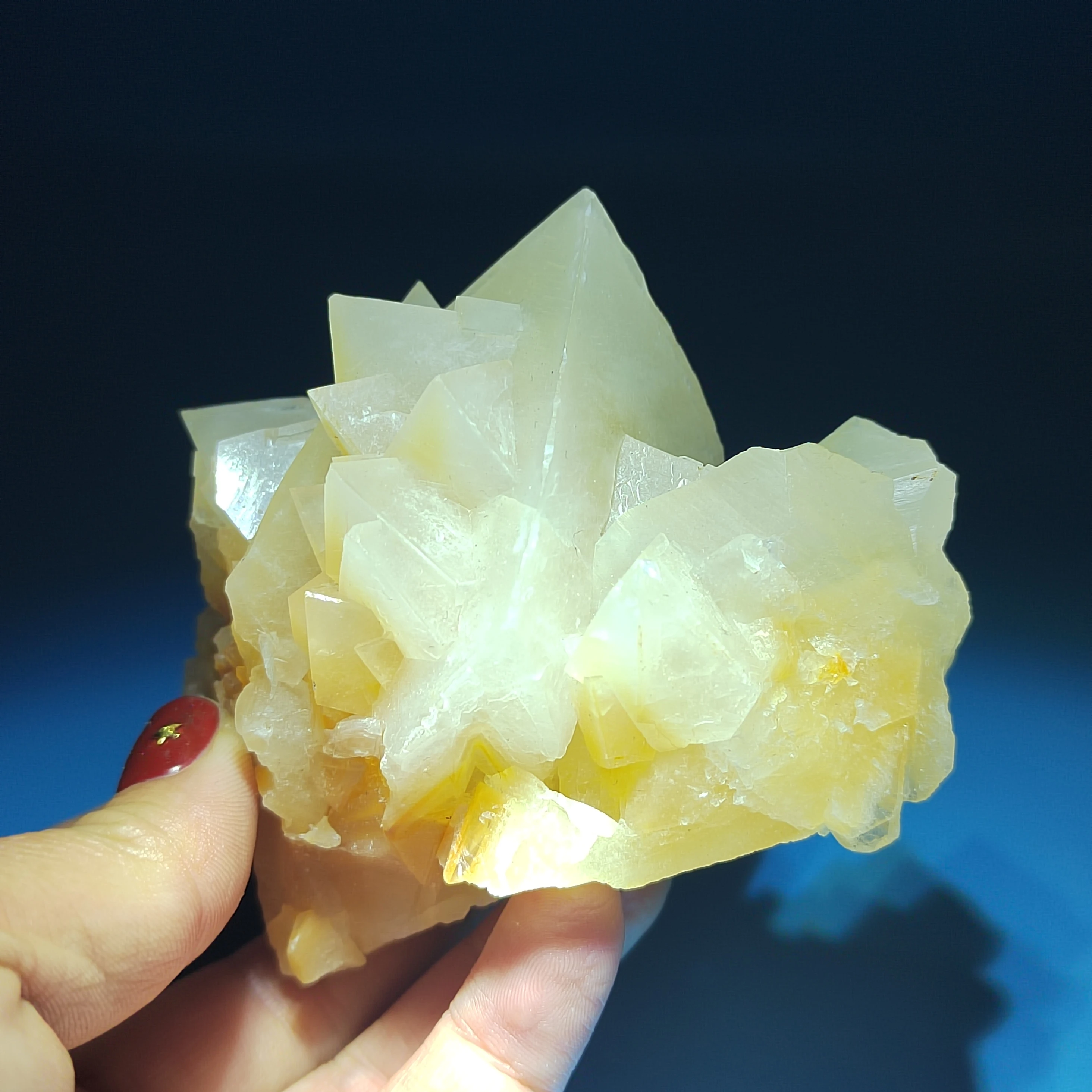 Cristal de calcita triangular 310g natural, espécimen mineral, piedra ...