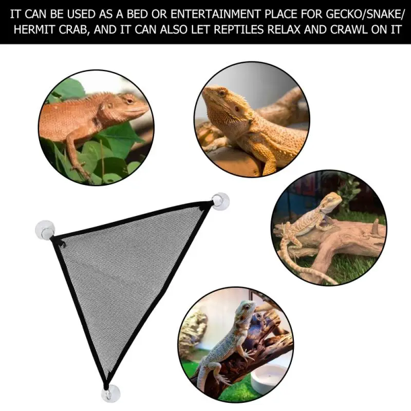 Reptile Hammock Mesh Reptile Lizard Gecko Sleeping Bed Climbing ...