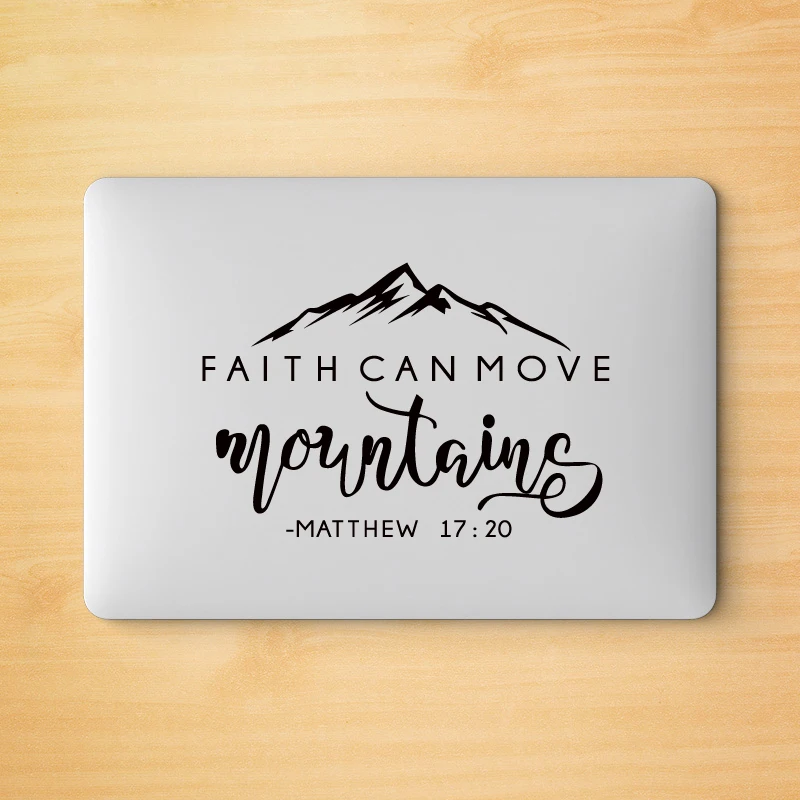 Faith Can Move Mountains Bible Verse Quote Decals Matthew 17:20 Vinyl ...