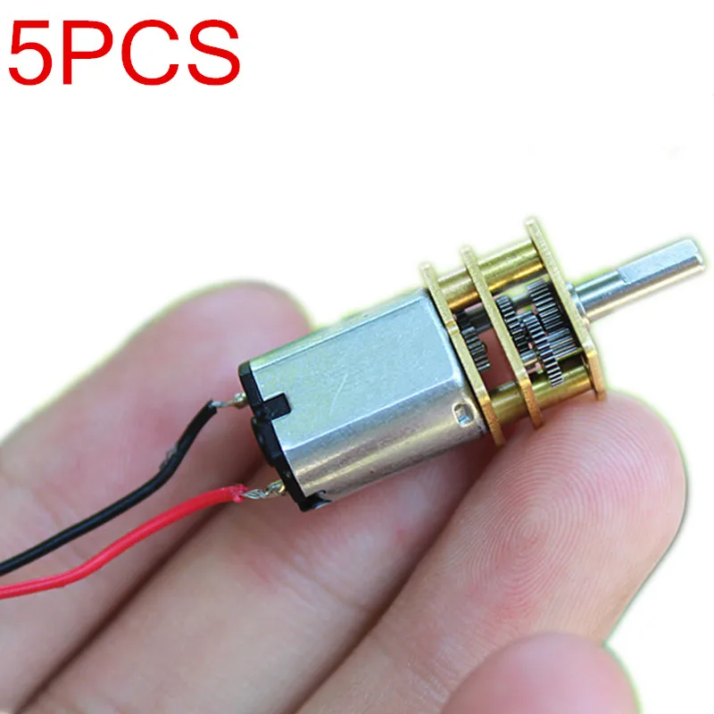 5PCS/LOT 3 6V 360RPM Slow Speed Micro Mini N20 Full Metal Gearbox Gear ...