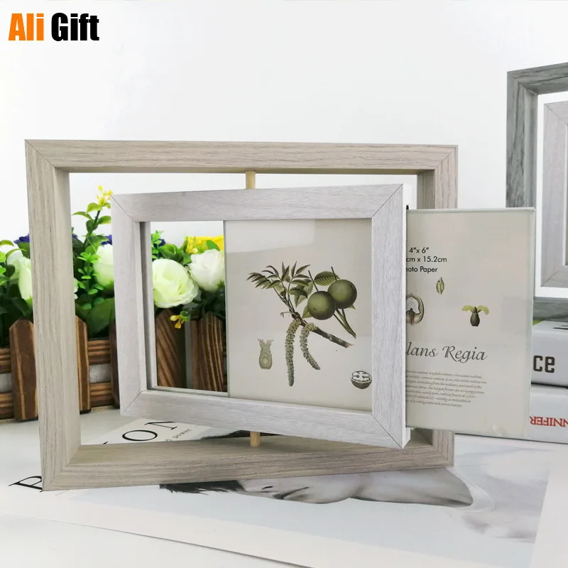 Nordic-Photo-Frames-Rotating-Wooden-Frame-Poster-Picture-Display-Holder ...