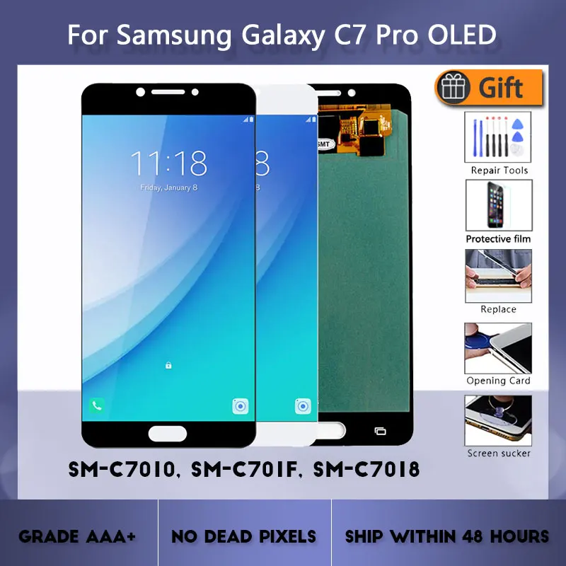 Original 5.7'' Lcd Display For Samsung Galaxy C7010 Lcd Screen C7 Pro ...