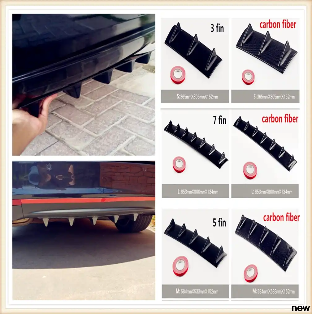 Rear Bumper Spoiler For Peugeot 308 2014 2015 Rear Bumper Lip Diffuser ...