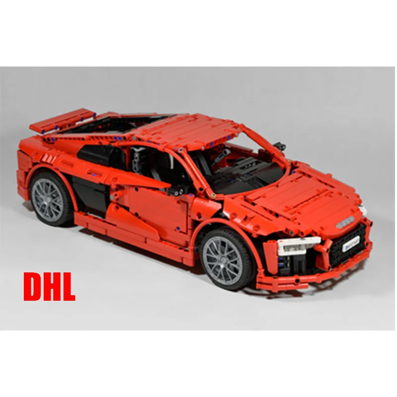 high tech RC super sports car R8 MOC brick accessories set MOC 4463 ...