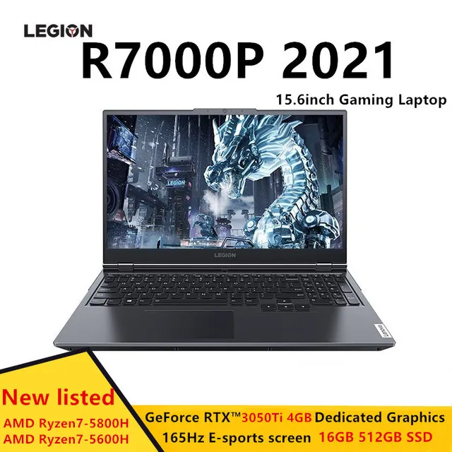 Lenovo Legion R7000P 2021 15.6 인치 게임용 노트북 AMD Ryzen5 5600H/Ryzen7 5800H GeForce RTX 3050Ti 16GB ...