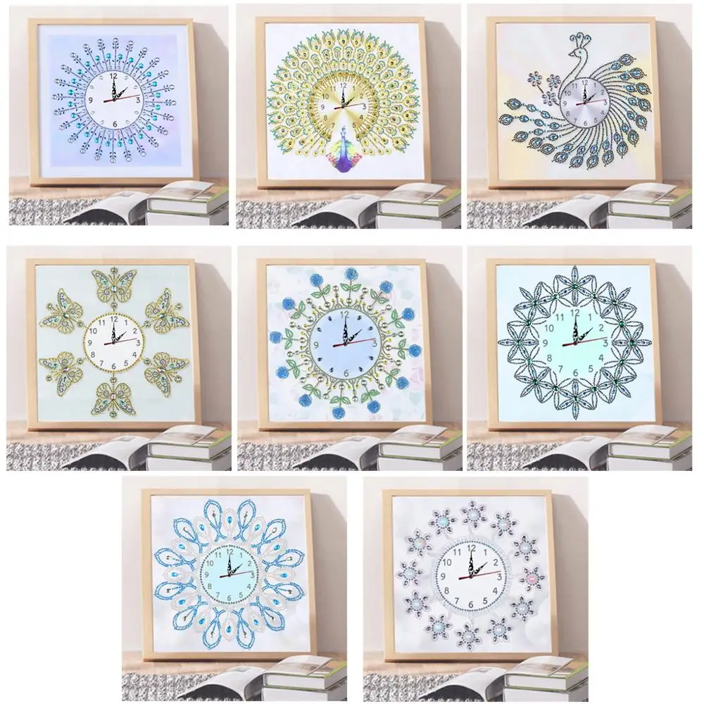 DIY-Diamond-Painting-Clock-Wall-Clock-Full-Drill-Paint-By-Number-Kits ...