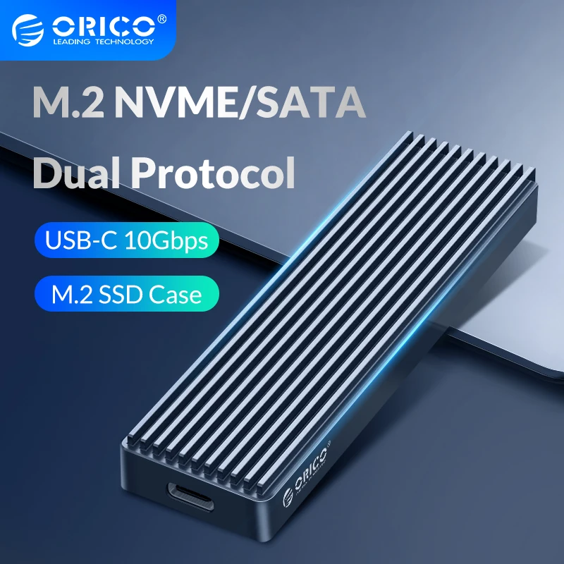 ORICO Dual Protocol M.2 SSD Case Support M2 NVME NGFF SATA SSD Disk For PCIE M Key B+M Key USB C ...