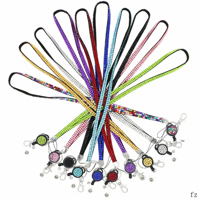 100 Pcs Neck Straps Phone Lanyard Lanyard with Badge Reel ID Card ...