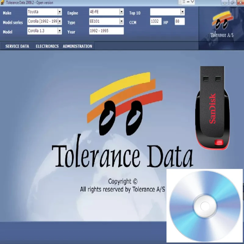 2022 Hot Software Tolerance Data 2009.2 Auto Repair Data With Free ...