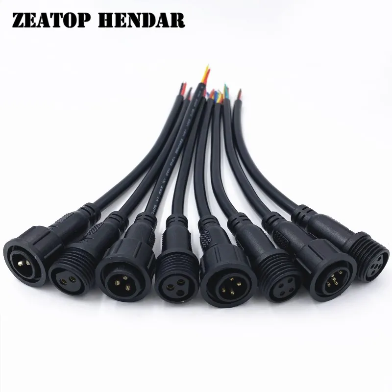 5Pair-M16-Waterproof-2-3-4-5-Pin-IP65-Cable-Copper-Wire-Plug-for-LED ...