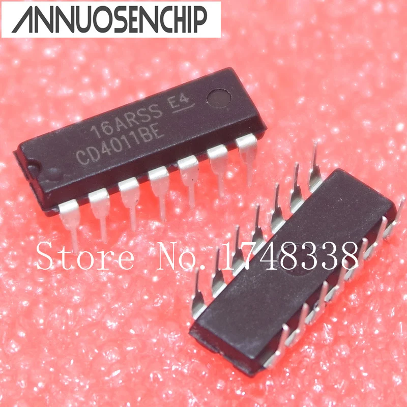 100pcs lot Cd4011 Cd4011be Cd4011bcn Dip14 Integrated Circuits
