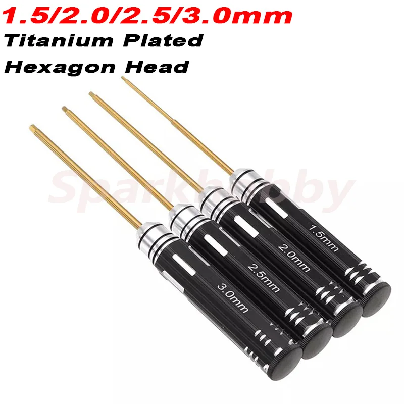 1set Sparkhobby Titanium Plated Screwdriver Hexagon Head 1.5mm 2.0mm 2 ...