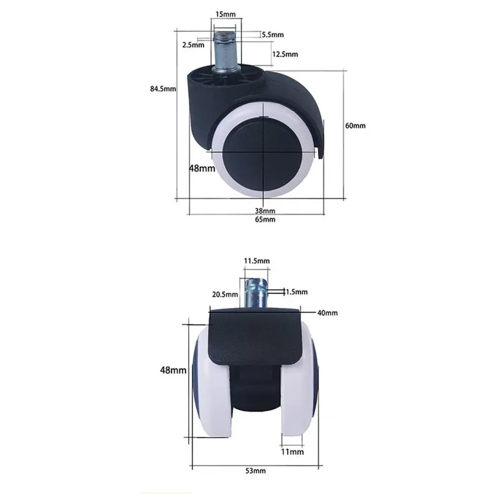 2 Inch Pu Wheel Circlip Screw Office Chair Computer Chair Boss Chair ...