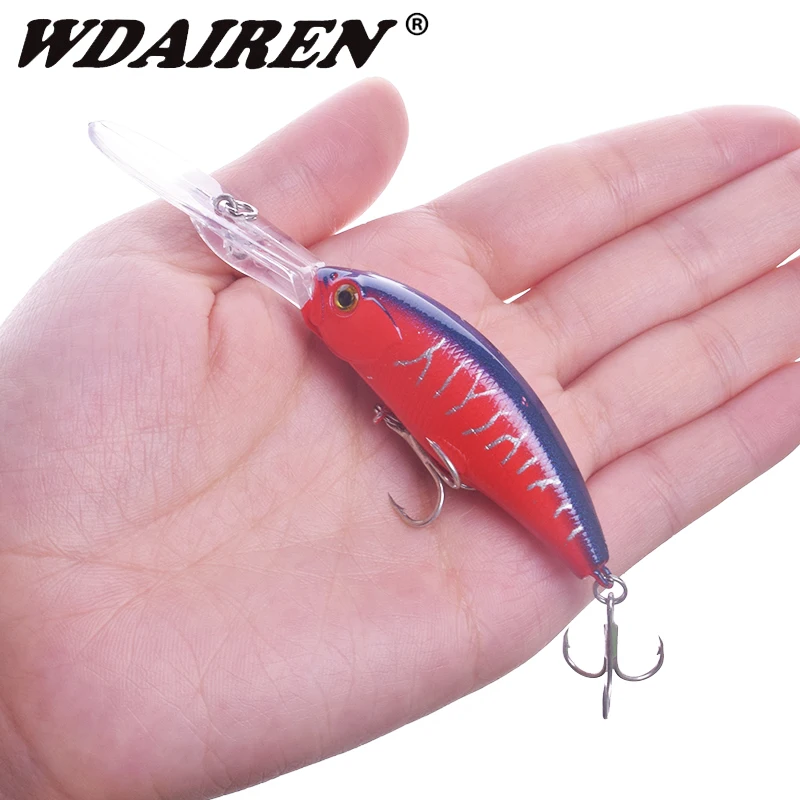 1Pcs-Minnow-Fishing-Lure-Floating-95mm-8g-Deep-Diving-Trolling-Wobbler ...