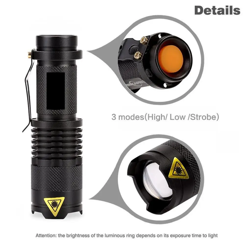 Mini-Q5-Flashlight-Portable-Zoom-Waterproof-LED-Torch-5-Colors-1-Modes ...