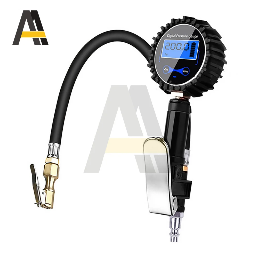 Manomètre à affichage numérique, 200 PSI, avec buse d'admission d'air américaine, pour voiture ...